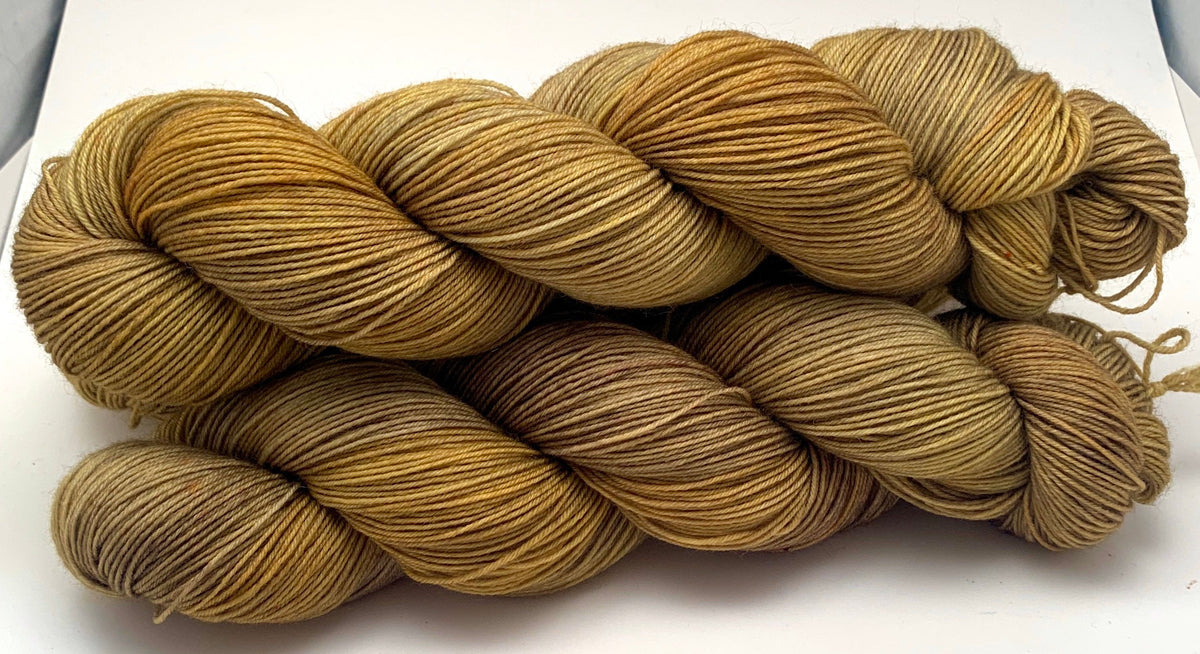 Hand Dyed Yarn "Whirled Peas (With Sprinkles on Top)" Green Khaki Oran ...